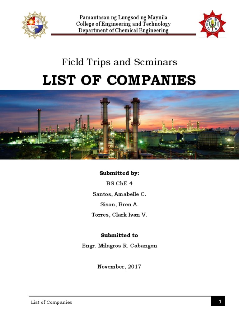 List Of Companies Pdf Foods