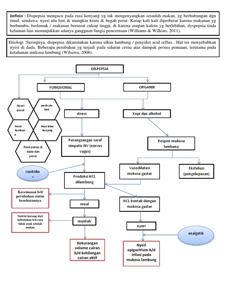 Konsep Map LP Dispepsia | PDF
