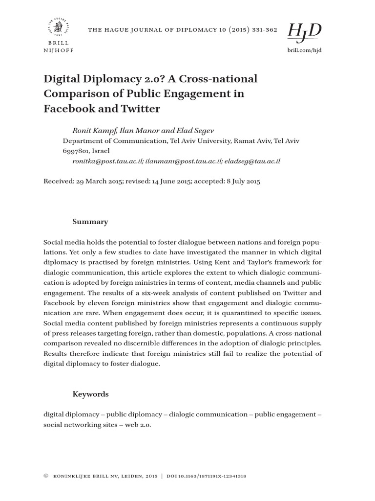 +digital Diplomacy 2.0 Facebook Twitter | PDF | Public Diplomacy ...