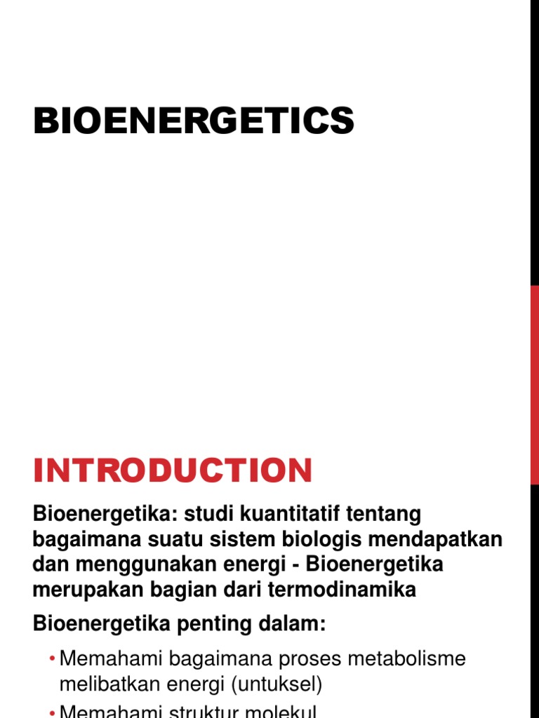 BIOENERGETIKA | PDF | Energi Bebas Gibbs | Adenosina Trifosfat