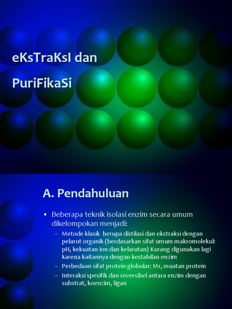 Metode Purifikasi Enzim dan Ekstrak | PDF | Kromatografi ...