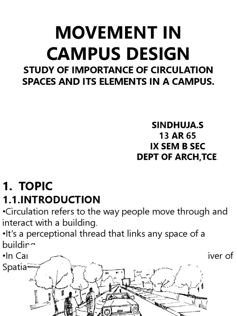 Movement in Campus Design: Study of Importance of Circulation Spaces ...