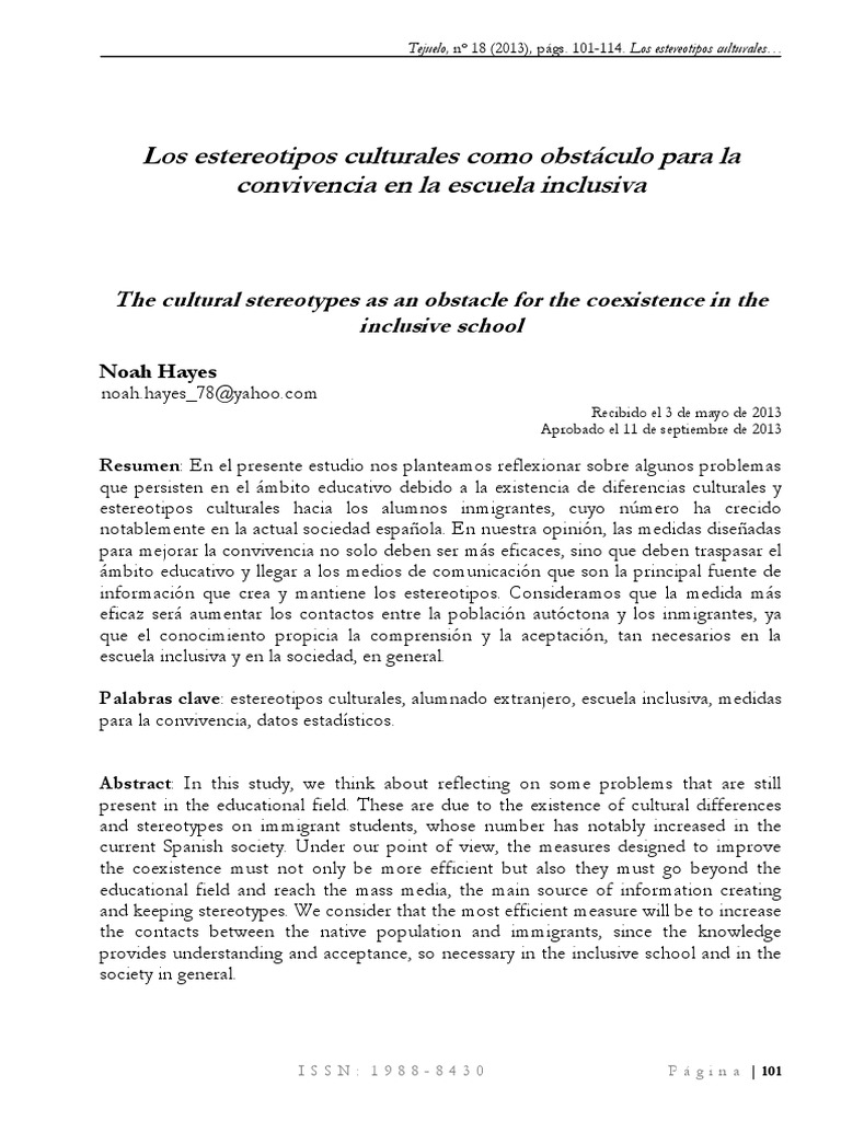 Los Estereotipos Culturales Como Obstáculo | PDF | Estereotipos | España