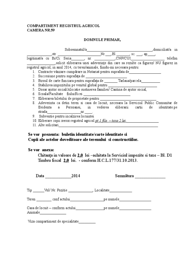 Cerere Adeverinta Registru Agricol (1)