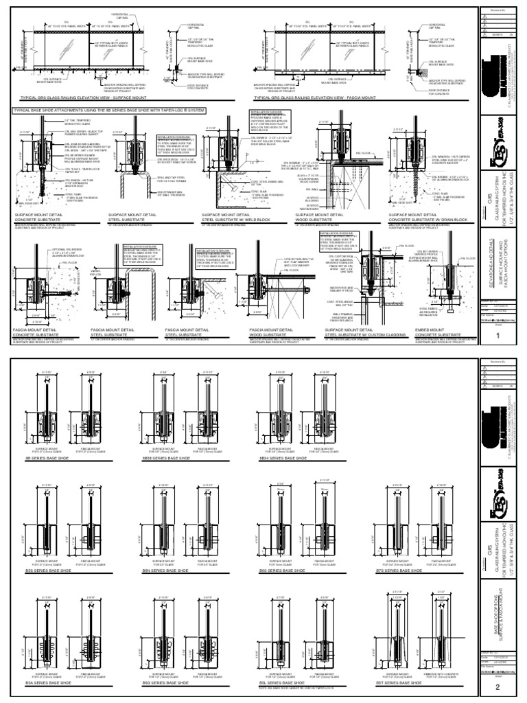 CRL GRS Monolithic Glass Railing System | PDF | Welding | Construction