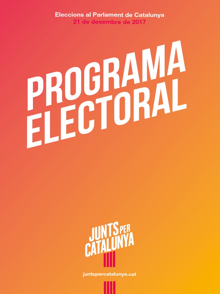 Programa Electoral de Junts Per Catalunya | PDF