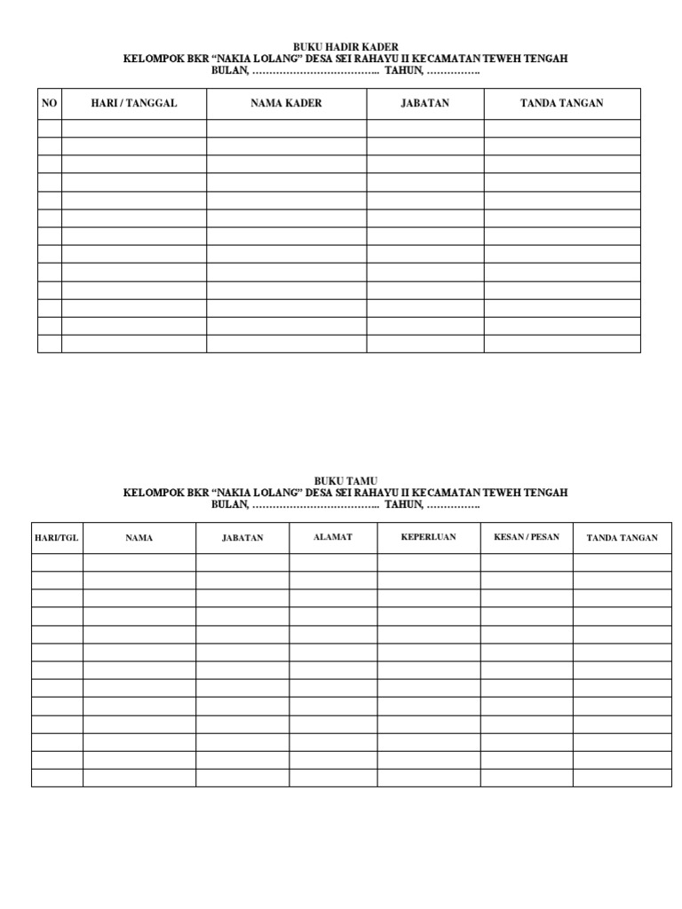 Buku Kader BKR | PDF