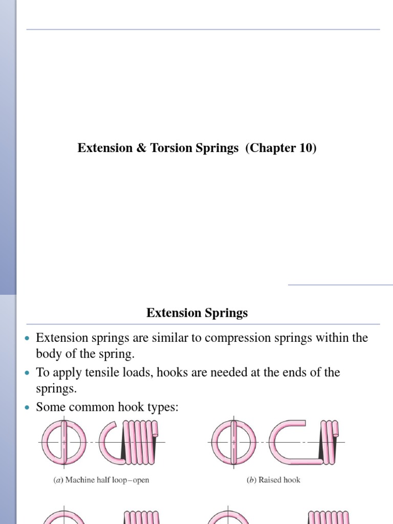 Springs CH 10 Extension Torsion Springs | PDF | Strength Of Materials ...