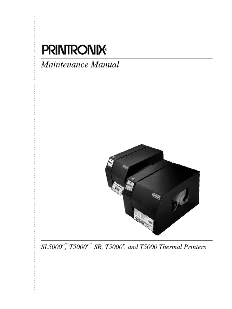 Printronix-T5000 SM PDF | PDF | Printer (Computing) | Electromagnetic Interference