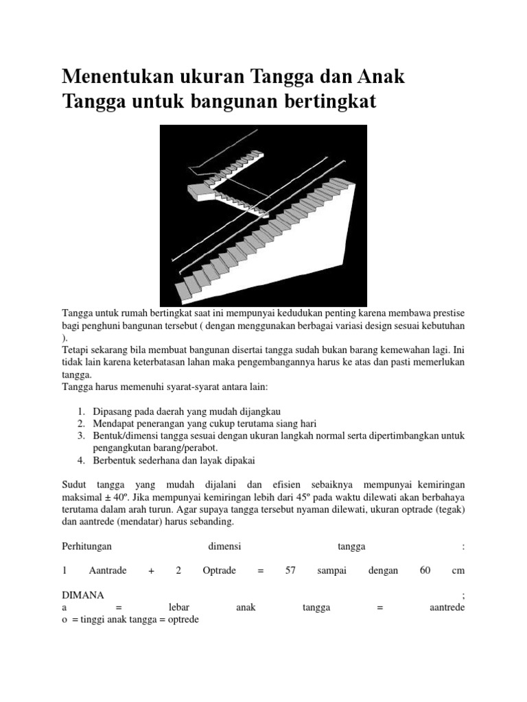Menentukan Ukuran Tangga | PDF