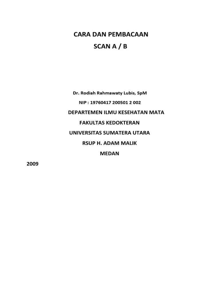 Pemeriksaan USG Mata | PDF