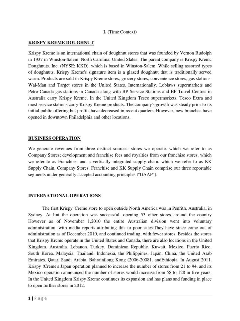 Krispy Kreme Global Expansion & Challenges | PDF | Doughnut | Brand