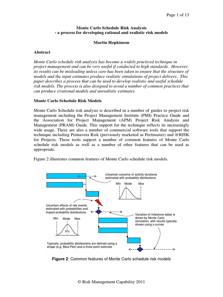 Schedule Risk Analysis v1 | PDF | Risk | Risk Management