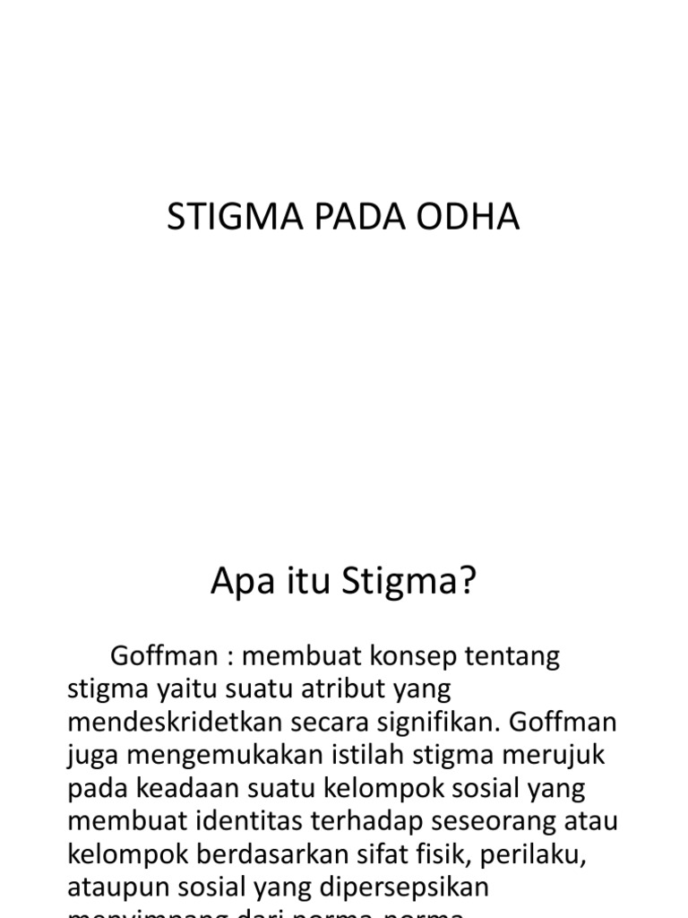 Stigma Pada Odha | PDF