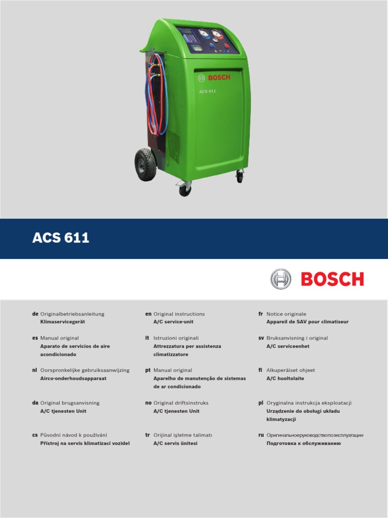 Bosch ACS 611 Operating Instructions | Nature | Technology (General ...