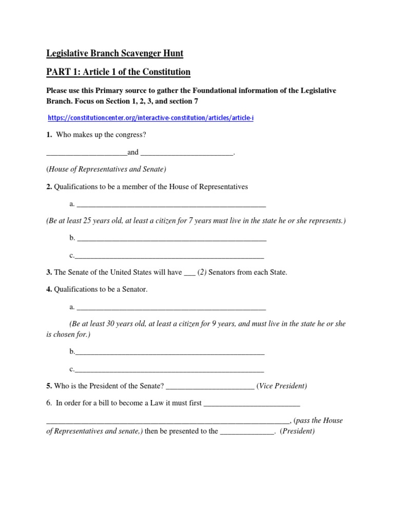 Legislative Branch Qualifications Guide | PDF | United States Congress ...