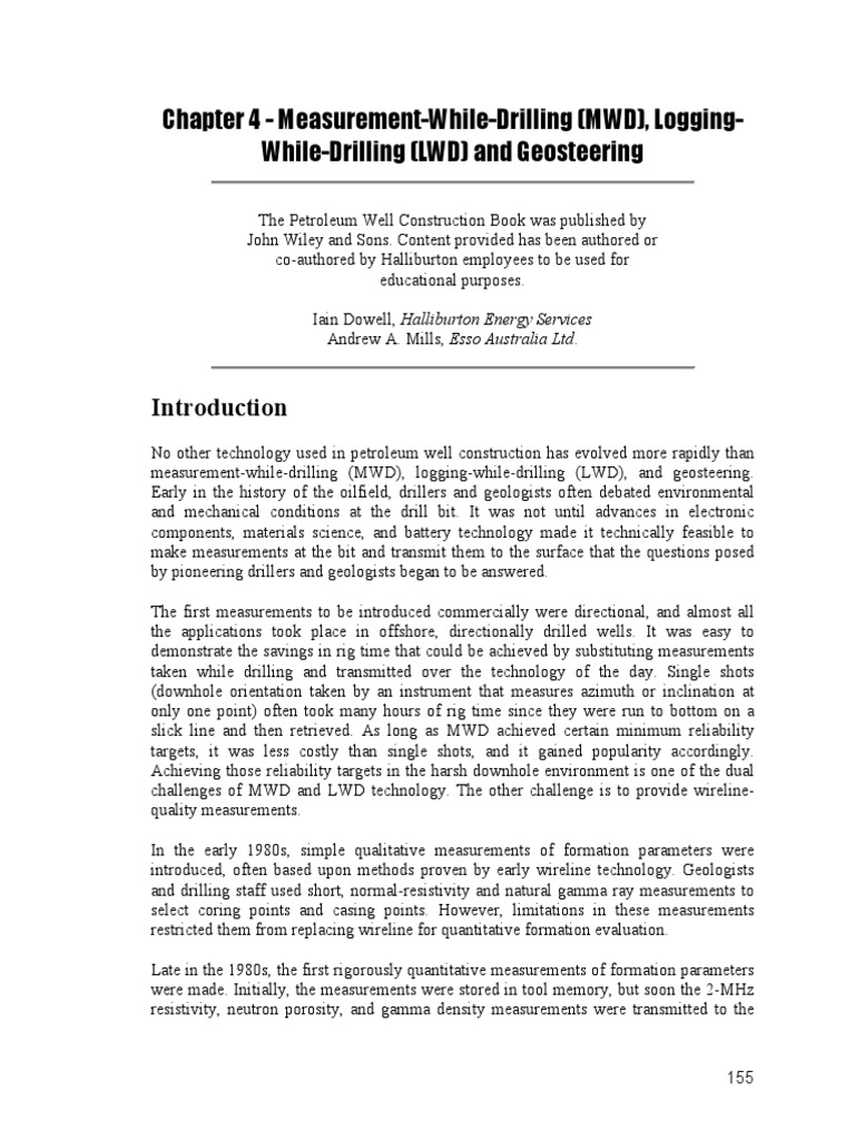 MWD LWD | PDF | Energy And Resource | Science