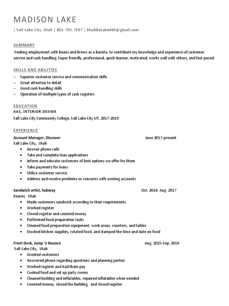 Mock Interview Resume | PDF