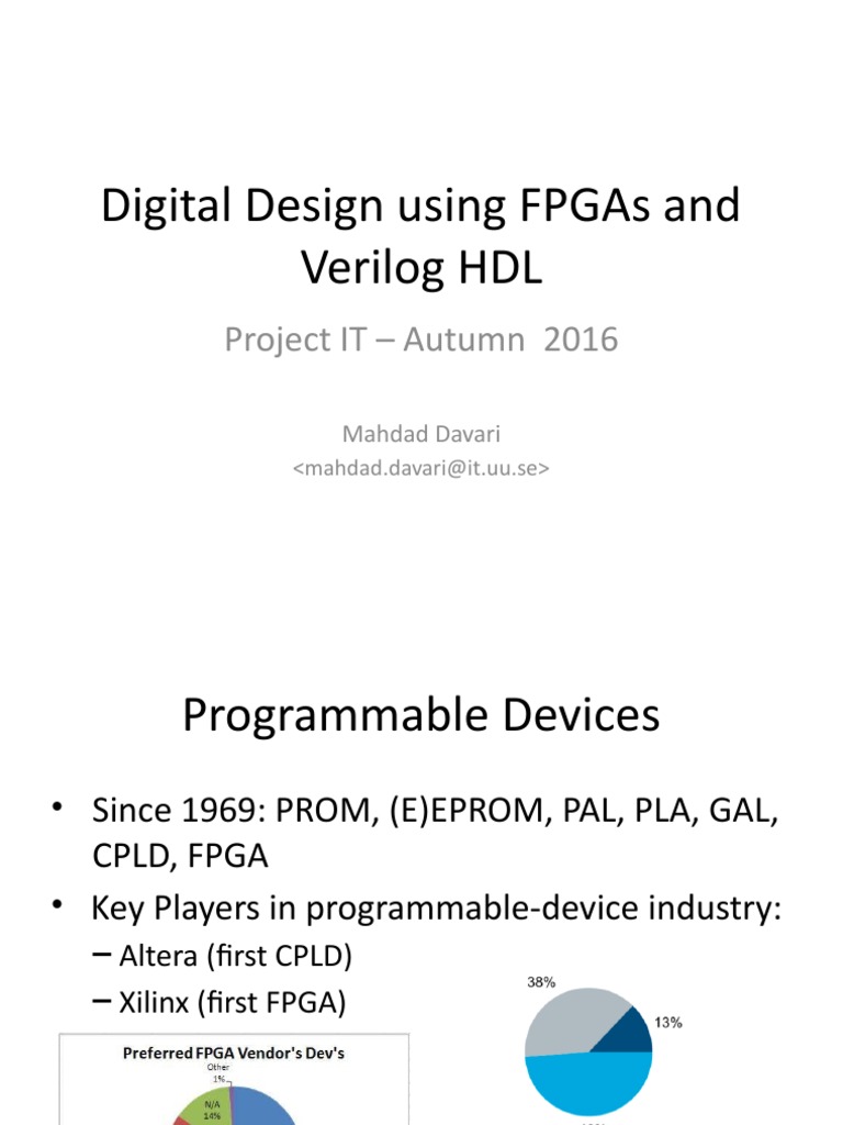 Digital Design Using Fpgas And Verilog Hdl Project It Autumn 2016 5363