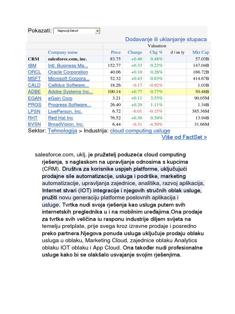 Dodavanje Ili Uklanjanje Stupaca | PDF | Business | Computers