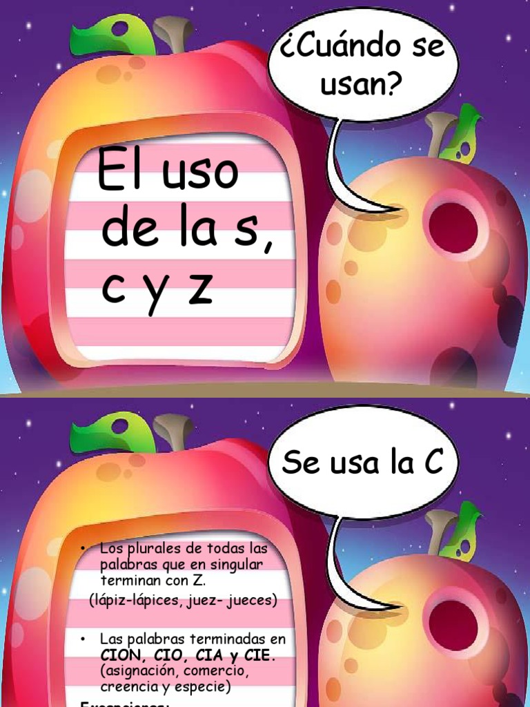 Uso de C, S y Z en adjetivos y más | PDF | Tipología Lingüística | Idiomas