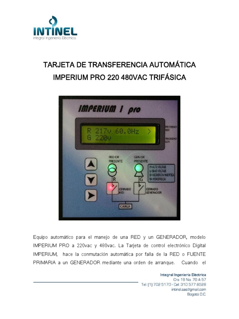 Manual de Imperium Abril 2015 - Control Transferencia | PDF | Diodo ...