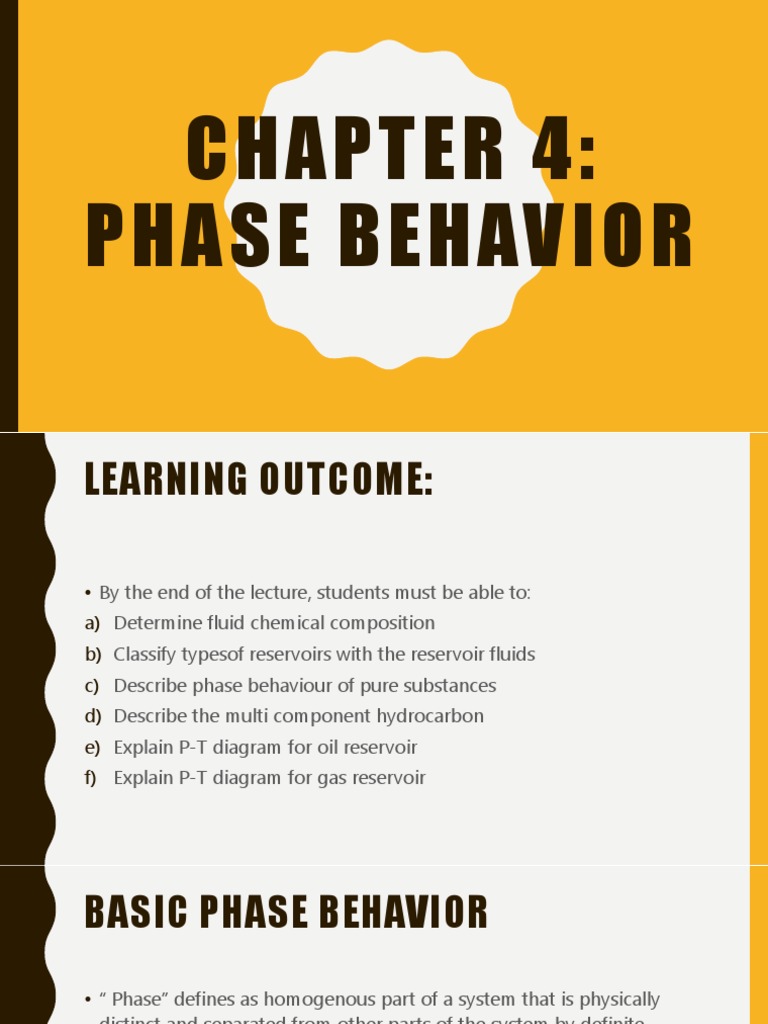 Phase Behavior of Petroleum Reservoirs | PDF | Phase (Matter ...