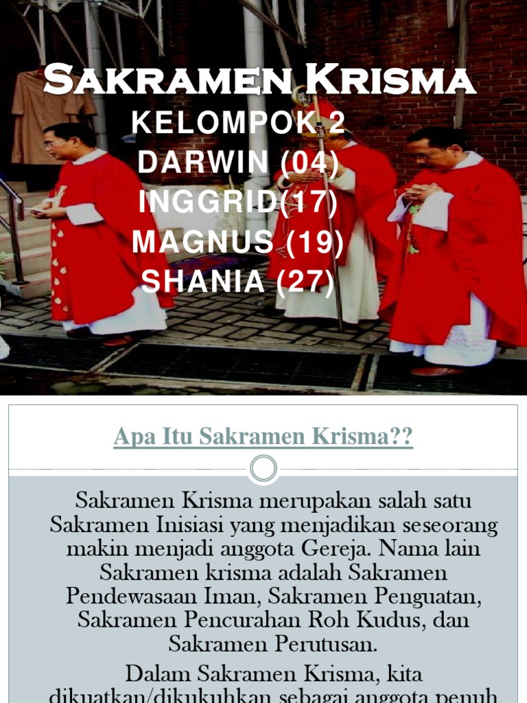 Sakramen Krisma | PDF