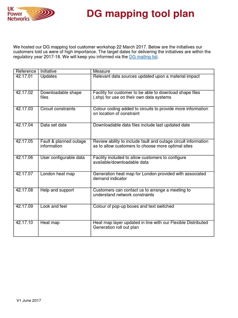 DG Mapping Tool Plan (Jun-17) PDF | PDF | Computers | Technology ...