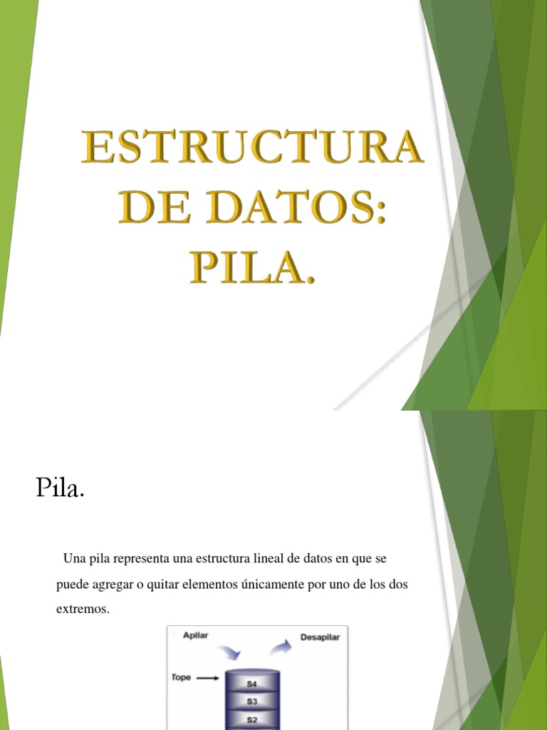 Estructura de Datos Pilas | PDF | Ingeniería de software | Áreas de ...