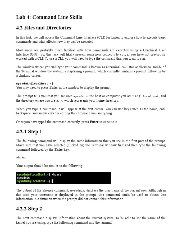 Command Line Skills | PDF | Filename | Command Line Interface