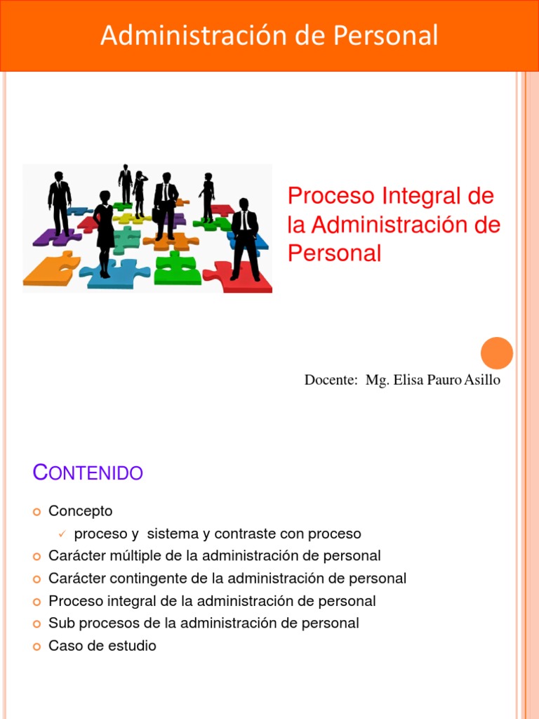 Semana 1 PROCESO Integral de La Administración de Personal | Gestión de ...