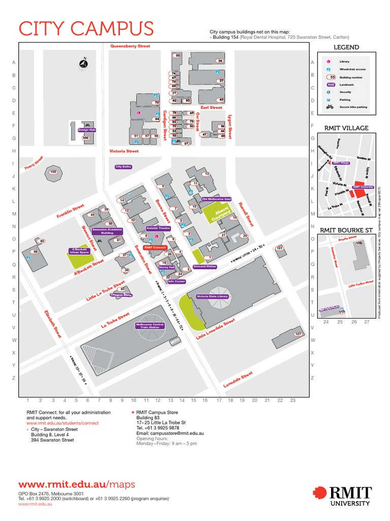 RMIT City Campus Map Overview | PDF | Victoria (Australia ...
