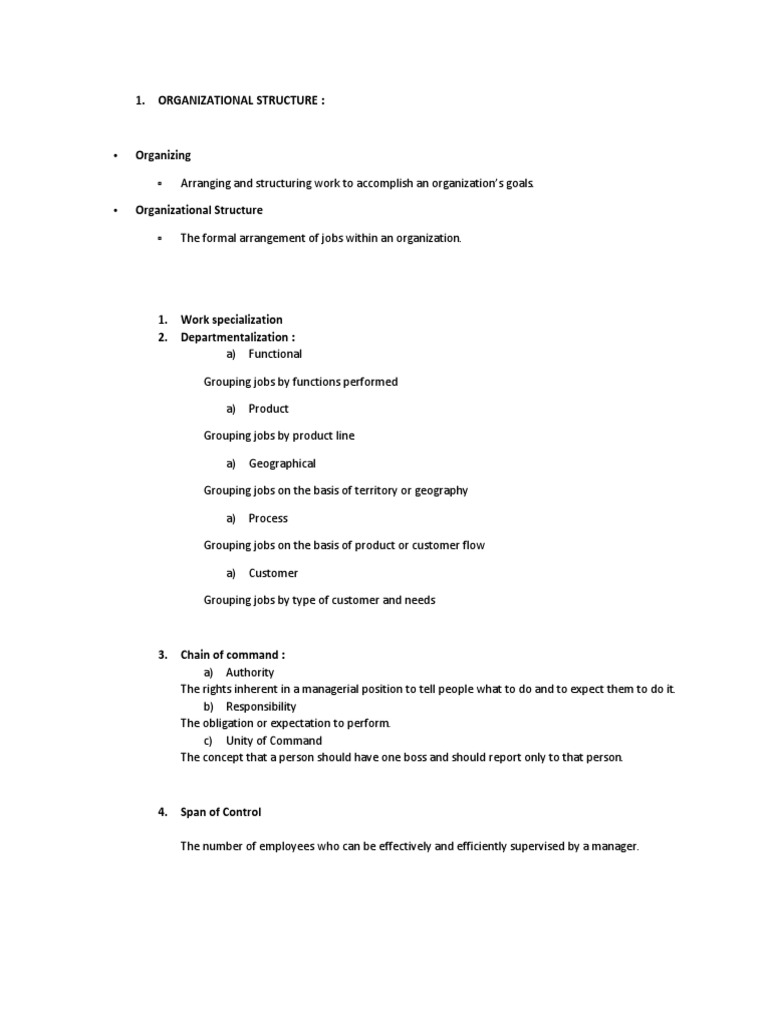 Organizational Structure | PDF | Organizational Structure | Human ...