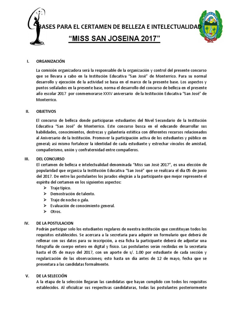 Bases Certamen | PDF | Votación