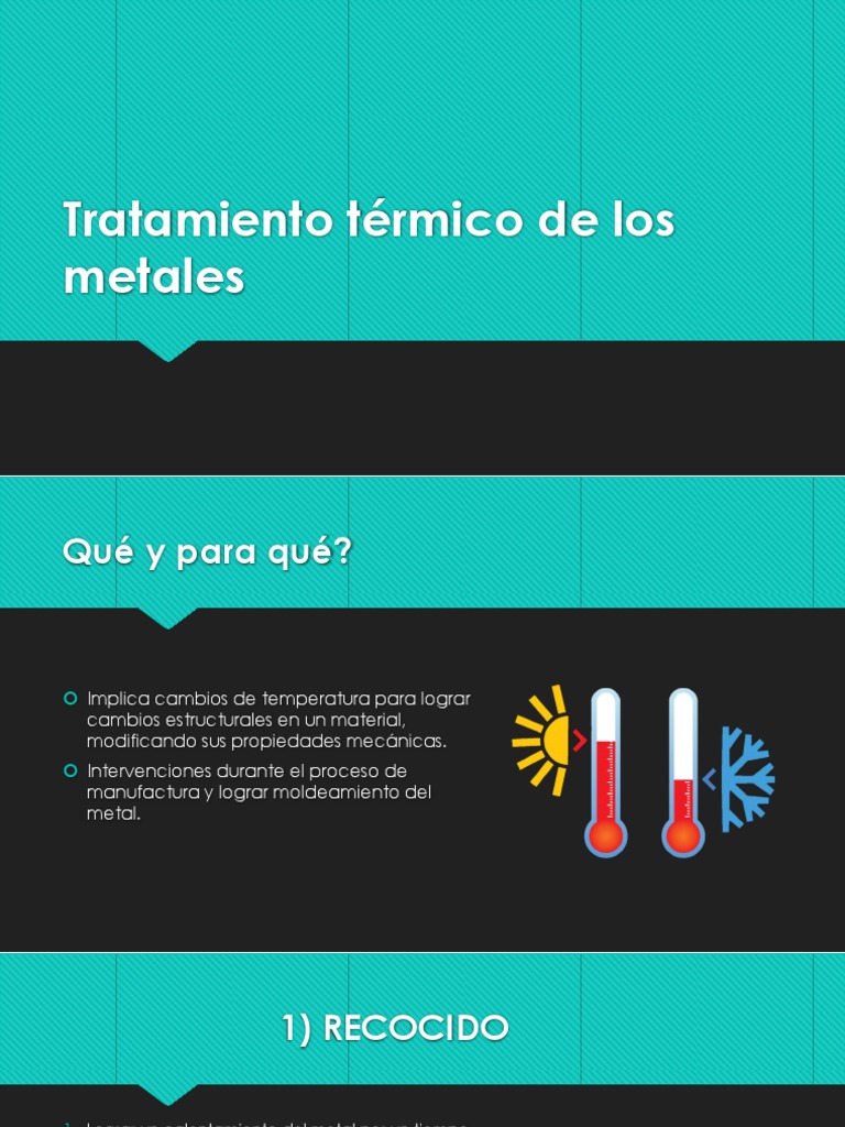 Tratamiento Térmico de Los Metales | PDF | Tratamiento a base de calor | Ciencia de los materiales