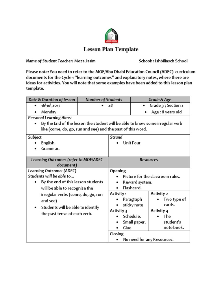 Engilsh Lesson Plan 2 Done | PDF | Lesson | Lesson Plan
