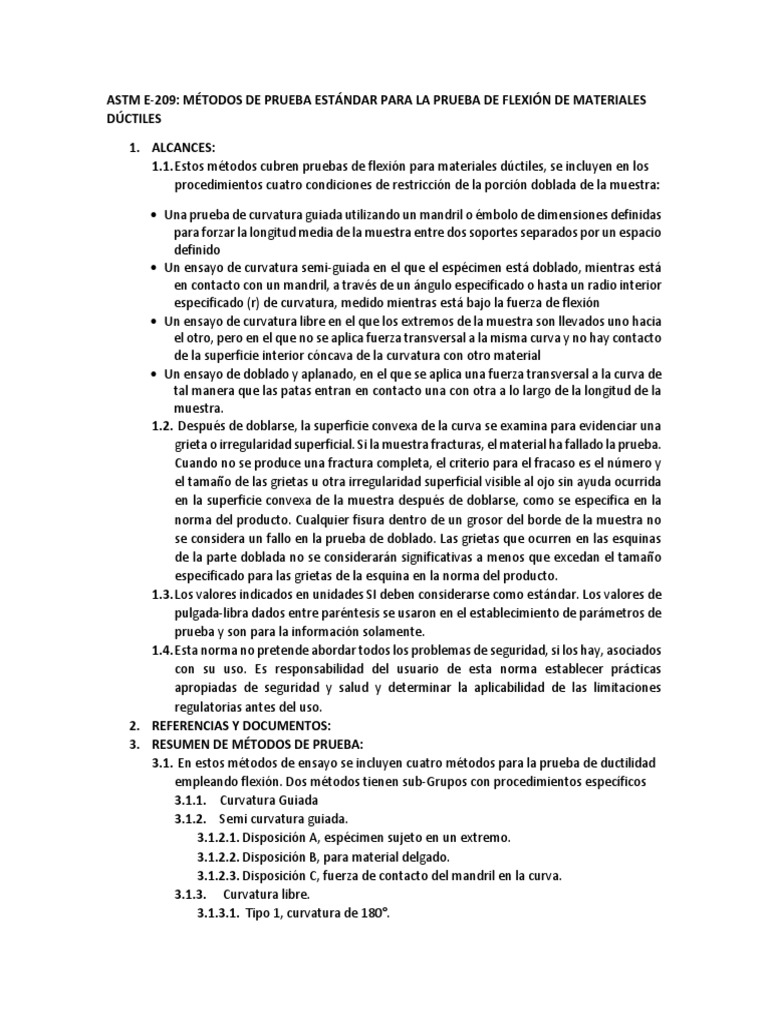 ASTM E 209 Doblado | PDF | Doblar | Longitud