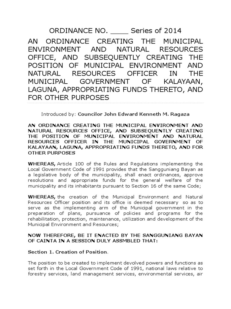 MENRO | PDF | Local Government | Social Institutions