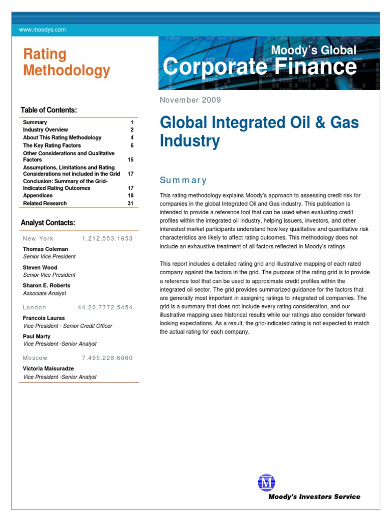 Moody - Rating Methodology | PDF | Moody's Investors Service | Mergers ...