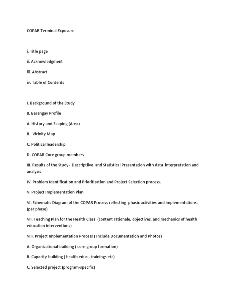 COPAR CP Format | PDF