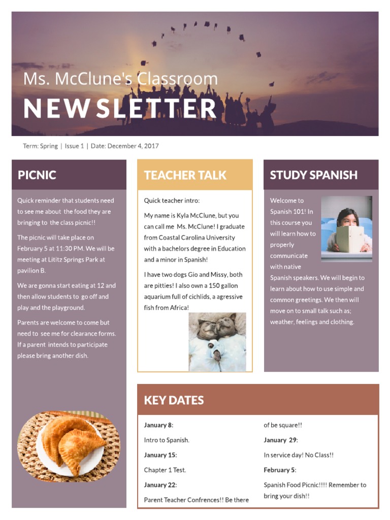 Classroom Newsletter | PDF