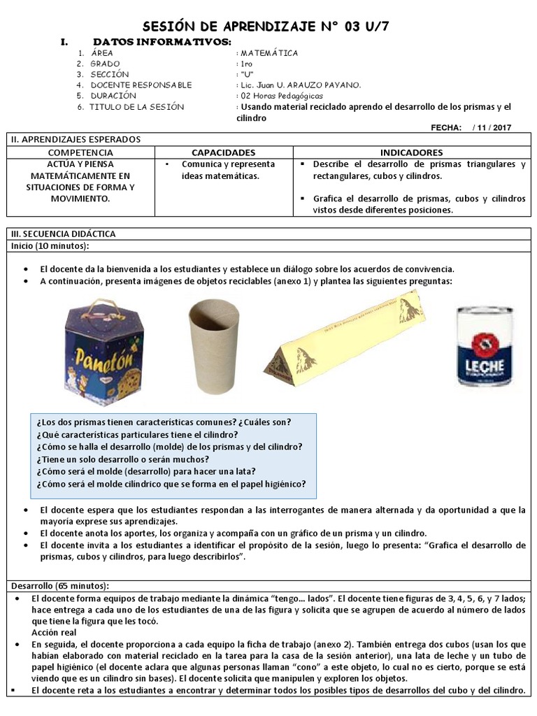 Mat1-U7-Sesion 03 | PDF | Maestros | Sicología
