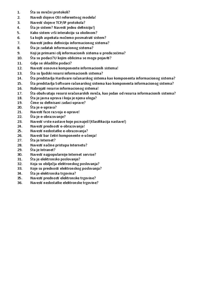 Šta Su Mrežni Protokoli | PDF