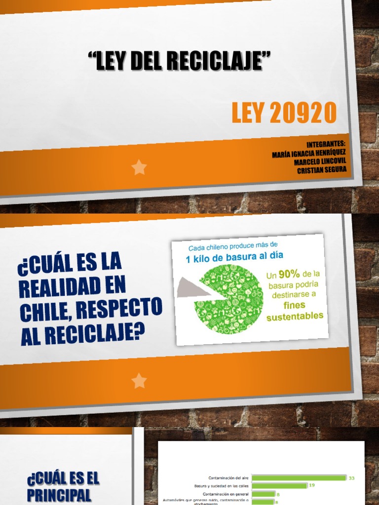 Ley 20920 | PDF | Reciclaje | Residuos
