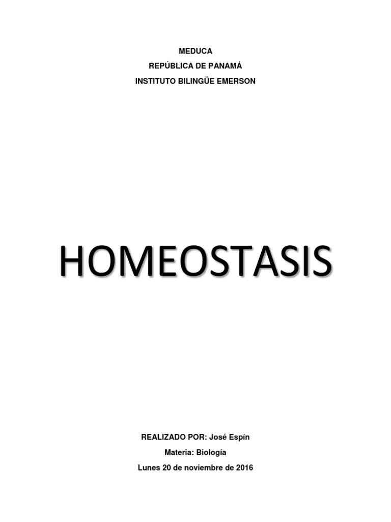 Homeostasis | PDF | Sistema circulatorio | Homeostasis