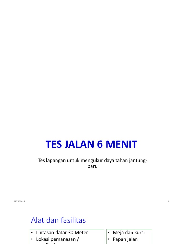 Test Jalan 6 Menit | PDF