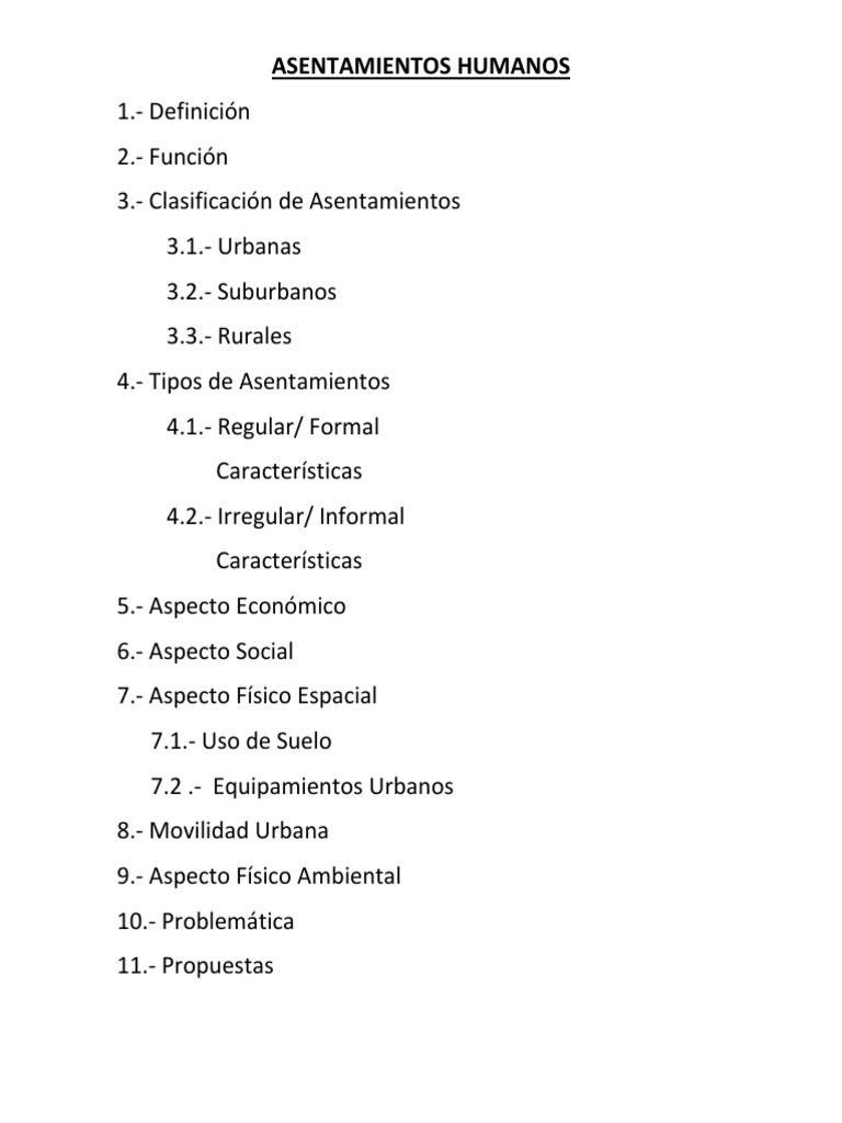 Asentamientos Humanos | PDF | Área metropolitana | Ciudad