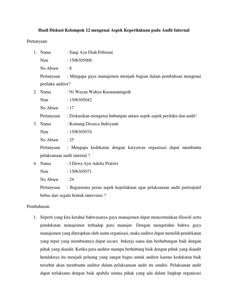 Hasil Diskusi | PDF