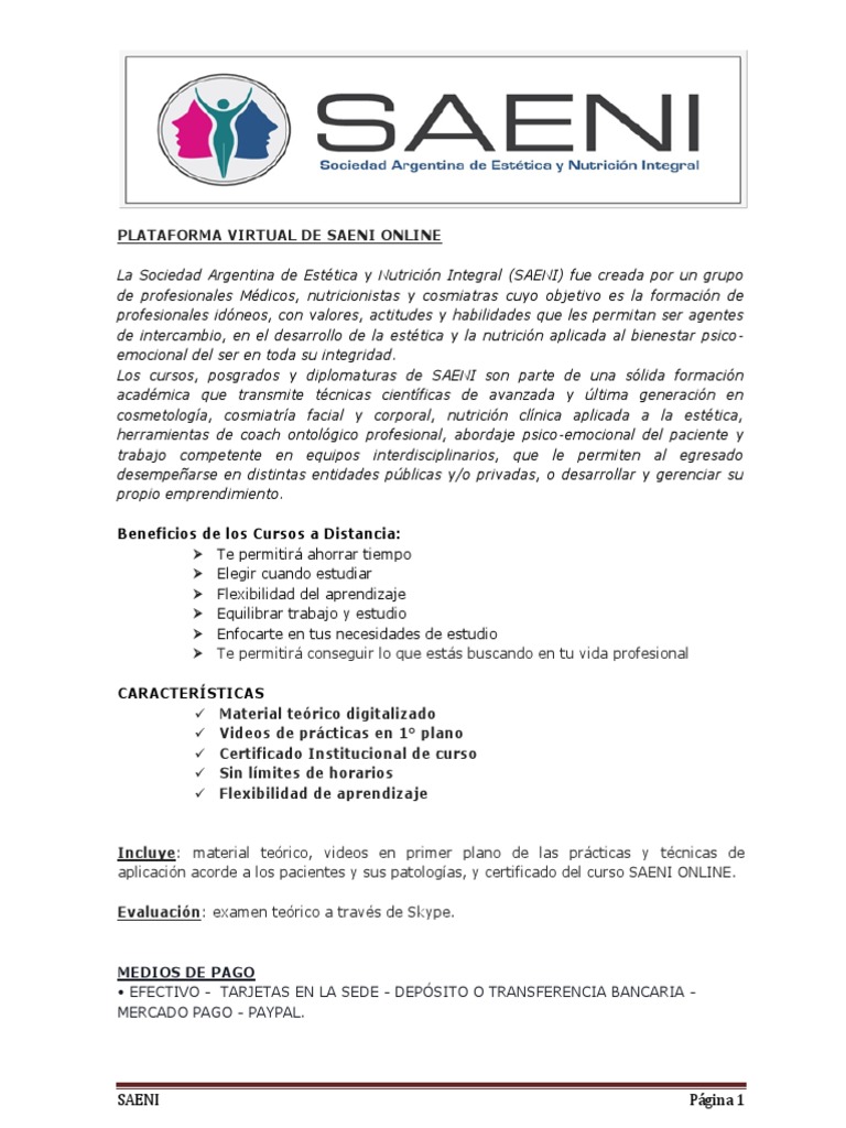 Curso Online De Full Training De Medicina Estética Facial Y Capilar